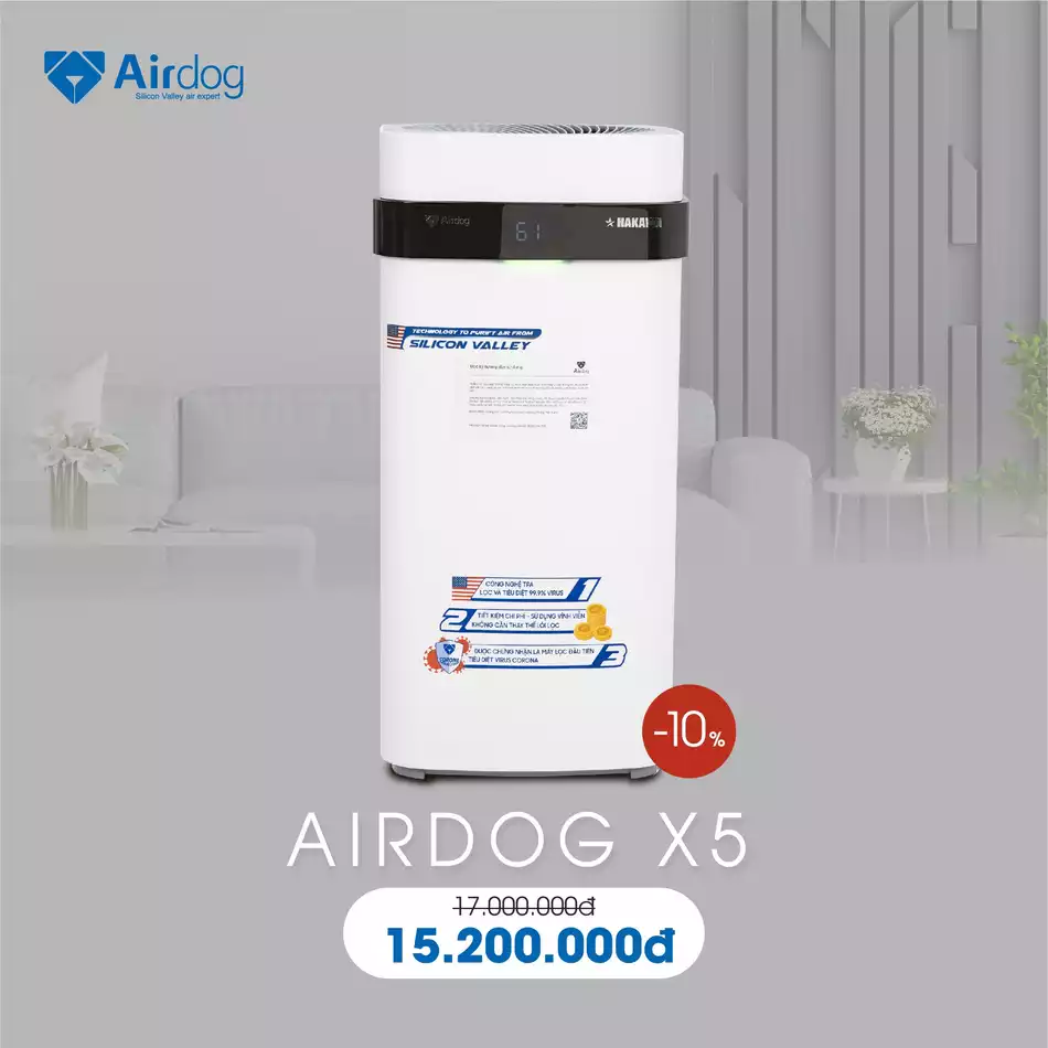 Máy lọc không khí Airdog - Không cần thay bộ lọc