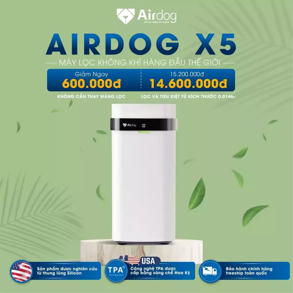 Máy lọc không khí Airdog - Không cần thay bộ lọc