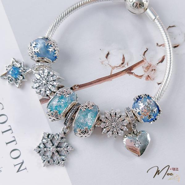 LT328 - Vòng pandora bông tuyết băng giá Trang sức Moe
